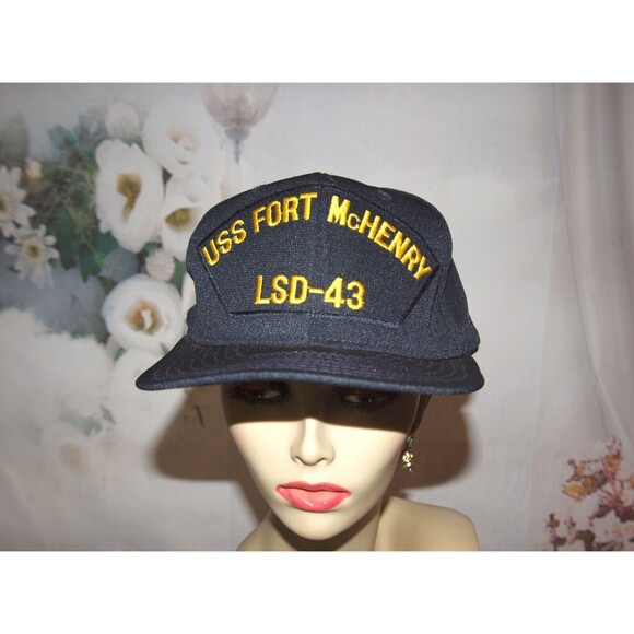 AJD | Accessories | Vintage Uss Fort Mchenry Lsd43 Baseball Cap Hat ...